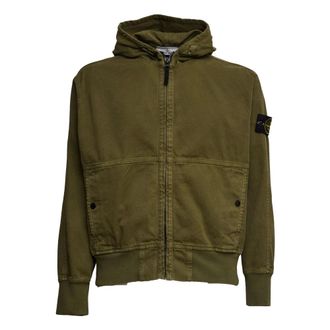 Stone Island Homme, Sweatshirts et sweats &agrave; capuche, Vert, Taille: S Zip-through