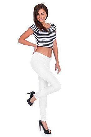 FUTURO FASHION Legging Long - Sport - Nombreuses Couleurs - 8391 - Blanc - 36 (S)