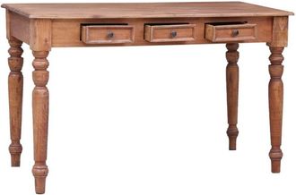 vidaXL Vidaxl - Bureau droit avec 3 tiroirs en bois de r&eacute;cup&eacute;ration 117x57x75 cm - Style rustique - Espace de rangement optimis&eacute; - Assemblage requis