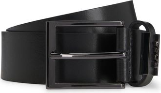 BOSS Herren Cole-Ant Sz35 Gürtel aus italienischem Leder mit Logo-Schlaufe Schwarz001 110