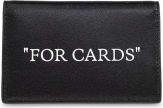 Off-white Homme, Accessoires, Noir, Taille: ONE Size Porte-cartes en cuir avec logo