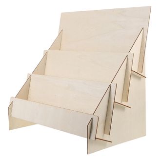 Cabilock TEMPNAP Holz Gru&szlig;kartenst&auml;nder 3 Lagig Multifunktionaler Schreibtisch Organizer mit Stabilem Holzrahmen Postkarten und Handyhalter f&uuml;r B&uuml;ro und Zuhaus