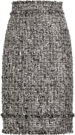 Dolce & Gabbana jupe en tweed - Gris