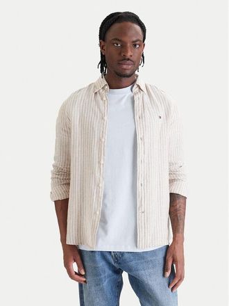 Tommy Hilfiger Hemd Bengal MW0MW42400 Beige Regular Fit