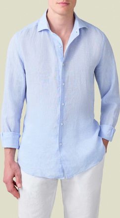 Luca Faloni Hemd Portofino in Himmelblau aus Leinen für Herren