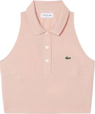 Lacoste Femme, Tops, Rose, Taille: 36 FR L.12.D Polo Slim Fit Sans Manches