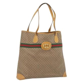 Gucci Sac cabas vintage doccasion - Femme - Pre-owned - Beige - Taille: ONE Size