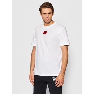 HUGO BOSS Hugo T-Shirt Diragolino 212 50447978 Wei&szlig; Regular Fit