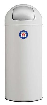 Rossignol 50259 Mülleimer, Metall, Weiß, Signalisierung