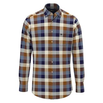 Fynch-Hatton Kariertes Flanell-Hemd aus Baumwolle Hazel / 3XL