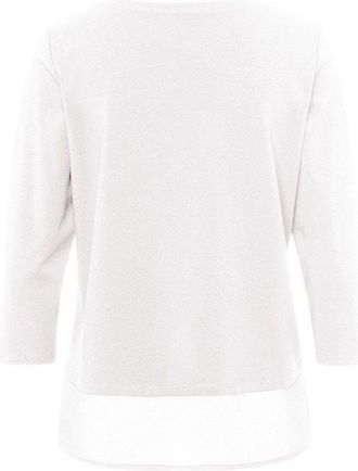 Frank Walder T-Shirt mit Chiffon-Saum