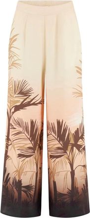 Guess Femme, Pantalons, Multicolore, Taille: 42 FR Palm Beach Aop Wide Pantalons