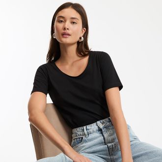 La Redoute Collections Tee Shirt Col Rond Manches Courtes