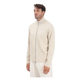 Selected Homme, Pulls, Beige, Taille: L Cardigan &agrave; fermeture &eacute;clair Style minimaliste essentiel