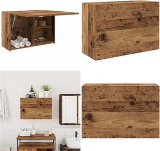 vidaXL Bad-Wandschrank Altholz-Optik 60x25x40 cm Holzwerkstoff - Vidaxl