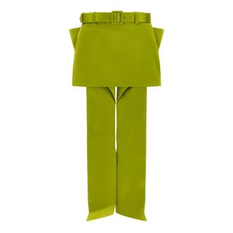 Self Portrait Satin-Schleifen-Minirock - - Skirts - Damen - Gr&uuml;n - 2XS