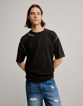 Desigual T-shirt uni - Noir