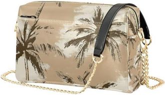 Mnsruu Sacs à bandoulière pour femme, sac à main rétro en cuir, motif palmier, sac à main