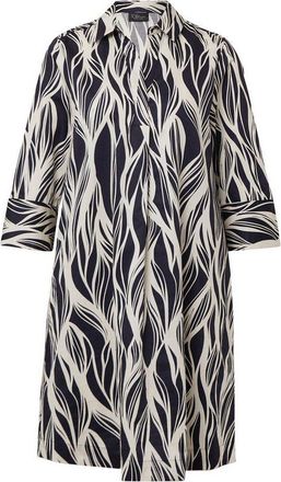 s.Oliver Minikleid Kleid Kurzes Popeline-Kleid mit Print und Knopfleiste