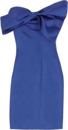 Rotate Rotate Birger Christensen, Femme, Robes, Bleu, Taille: 40 FR Satin Party Dress