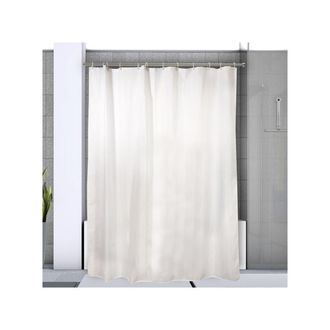 Spirella Magic Ausziehbare Duschvorhangstange, verchromtes Aluminium, 125 x 220 cm, Durchmesser 21 mm, Wei&szlig;