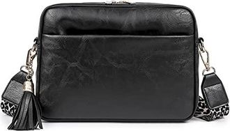 Generic Sac à bandoulière tendance pour femme - Petit sac à bandoulière - Large sangle - Sac à main pour téléphone portable - Portefeuille avec fentes pour ca