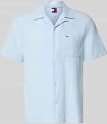 Tommy Jeans Regular Fit Freizeithemd aus Leinen-Baumwoll-Mix