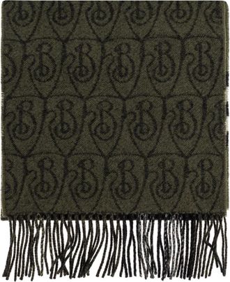 Burberry unisex, Accessoires, Vert, Taille: ONE Size Écharpe en cachemire avec des franges