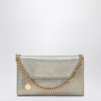 Stella McCartney Falabella Kettenportemonnaie in Metallic-Pyrit