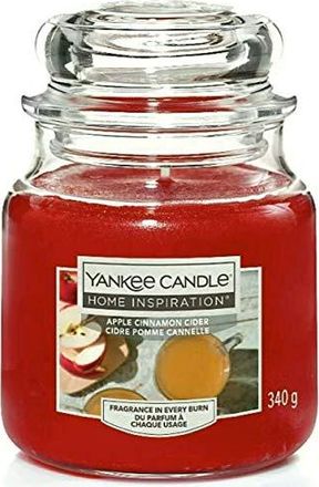 Yankee Candle Company Bougie Jar Medium 340 g Apple Cinnamon Cider Durée de 40 à 60 heures