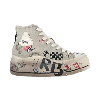 R13 Femme, Chaussures, Gris, Taille: 41 EU Kurt Platform Baskets