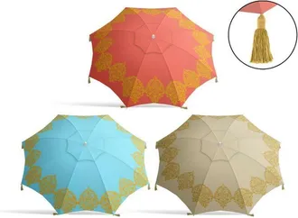Bigbuy Bigbuy Garden Parasol Frange Multicolore &Oslash; 240 cm