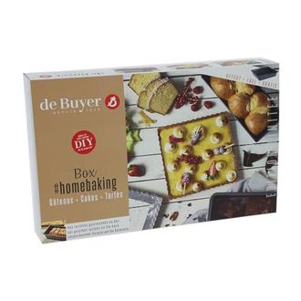 De Buyer De Buyer - Box HOMEBAKING : moule &agrave; tarte carr&eacute;, moule &agrave; cake pli&eacute; et moule &agrave; g&acirc;teau carr&eacute; - 3 pi&egrave;ces