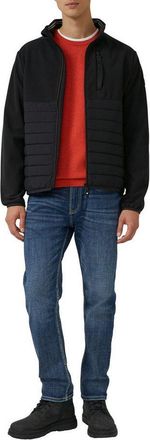 s.Oliver Rundhalspullover mit Logo Stickerei