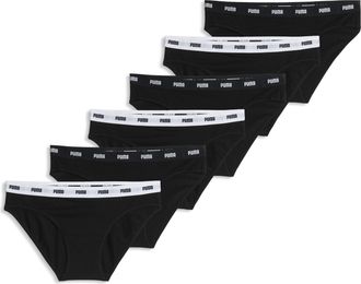 Puma Lot de 6 culottes Femme, Accessoires, Noir, XXL