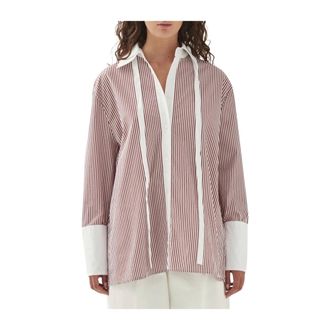 Alohas Alohas, Femme, Blouses et Chemises, Rouge, Taille: 40 FR Chemise &agrave; Rayures Rouges Sempe