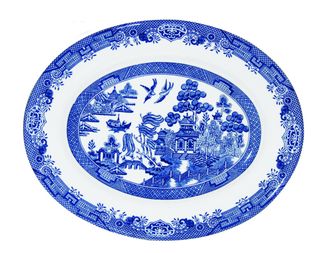Churchill Fine China ovale Tontopf 12.5 Blue Willow
