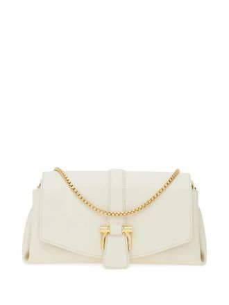Ferragamo mini sac &agrave; bandouli&egrave;re &agrave; d&eacute;tail Gancini - Tons neutres