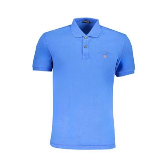 Napapijri Blaues Baumwoll-Poloshirt mit Logo - - Tops - Herren - Blau - M