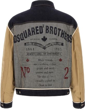 Dsquared2 Hybrid Denim and Canvas Jacket - Beige