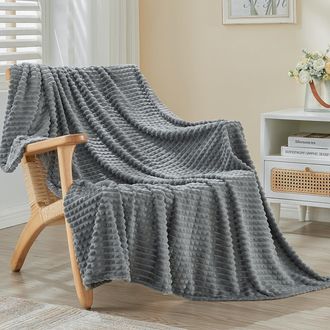 Emme Kuscheldecke Flauschige - 3D-Touch-Erlebnis Fleecedecke, Weiche Warme Wolldecke Überwurfdecke, Couchdecke, Decke für Sofa, Tagesdecke, Wohndecke, Dunk