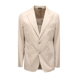 Dolce & Gabbana Italienischer Baumwollmischungs-Blazer - - Jackets - Herren - Beige - M
