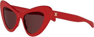 Celine Triomphe Mini HD Sonnenbrille - - Accessories - unisex - Rot - 52 MM