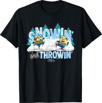 MINIONS Minions Snowin and Throwin Holiday Snowball T-Shirt