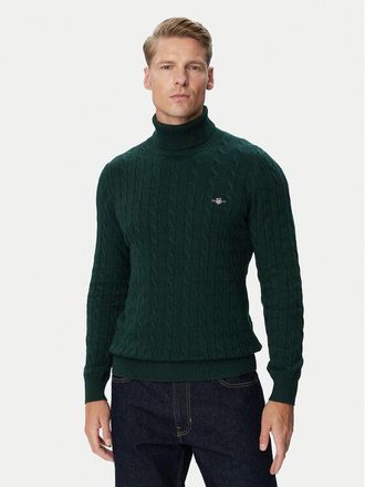 GANT Rollkragenpullover 8050607 Dunkelgr&uuml;n Regular Fit