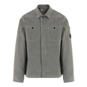 C.P. Company Stretch Corduroy Hemd - - Jackets - Herren - Grau - L