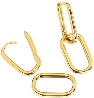 Generic Boucles doreilles pour Femmes Nouvelle Mode Simple m&eacute;tal Style Boucles doreilles d&eacute;tachables g&eacute;om&eacute;trique Ellipse en Forme de U &eacute;l&eacute;gant mari&eacute;e Bijoux c