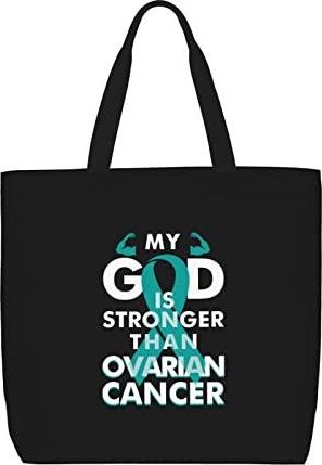 Generic Sac De Courses Sensibilisation Au Cancer De LOvaire Sac &Agrave; Provisions En Toile Lavables Pliable Sacs En Toile Pour Femmes, Pour Burea, &Eacute;cole, Filles, T