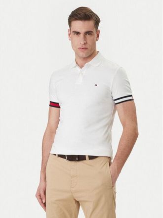 Tommy Hilfiger Poloshirt MW0MW42743 Wei&szlig; Slim Fit