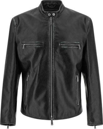 Dsquared2 Blouson En Cuir - Noir